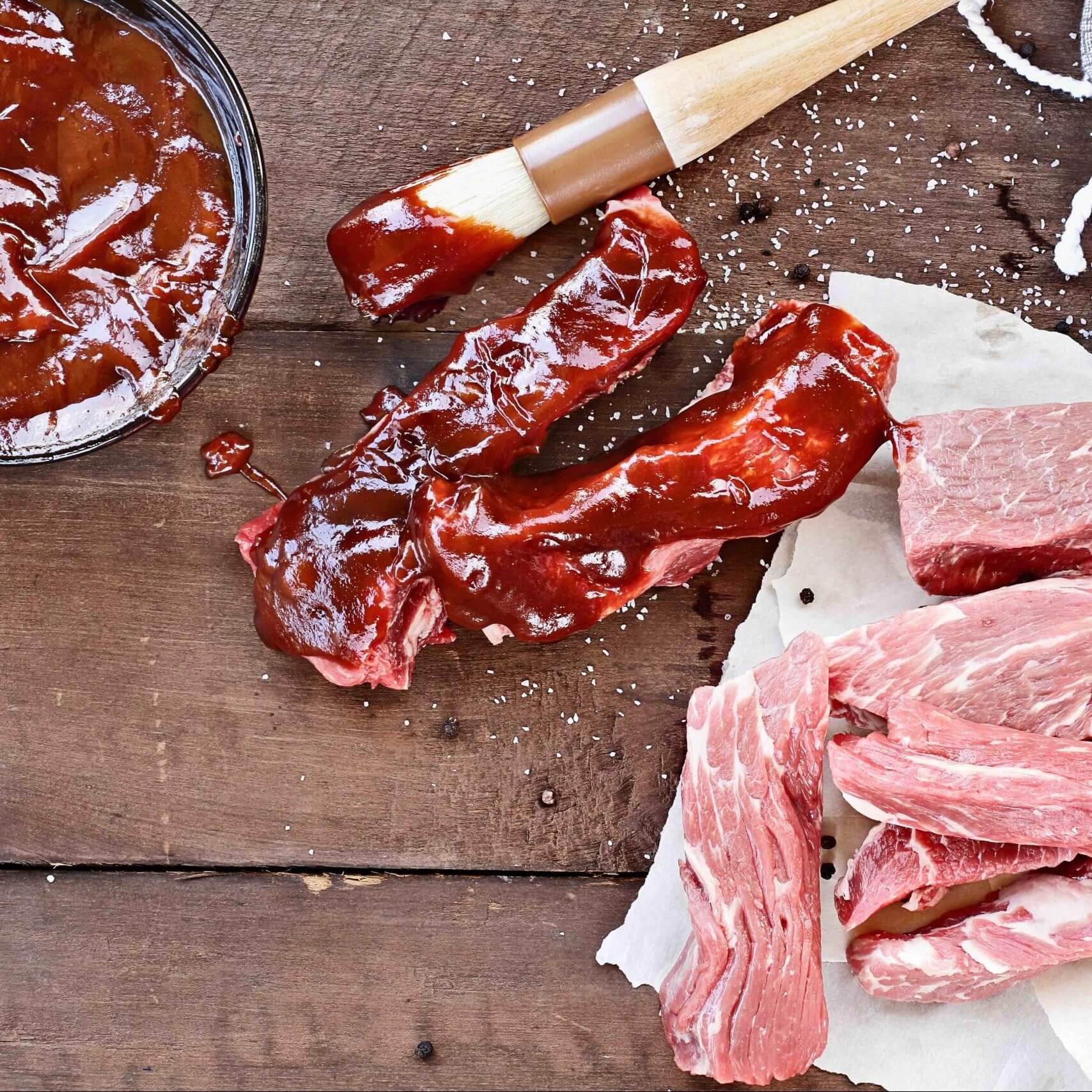 Sticky BBQ Pork Ribs 500g - The Black Farmer